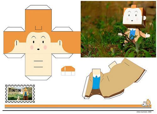 Tintin Paper Toy! « Blog de Brinquedo