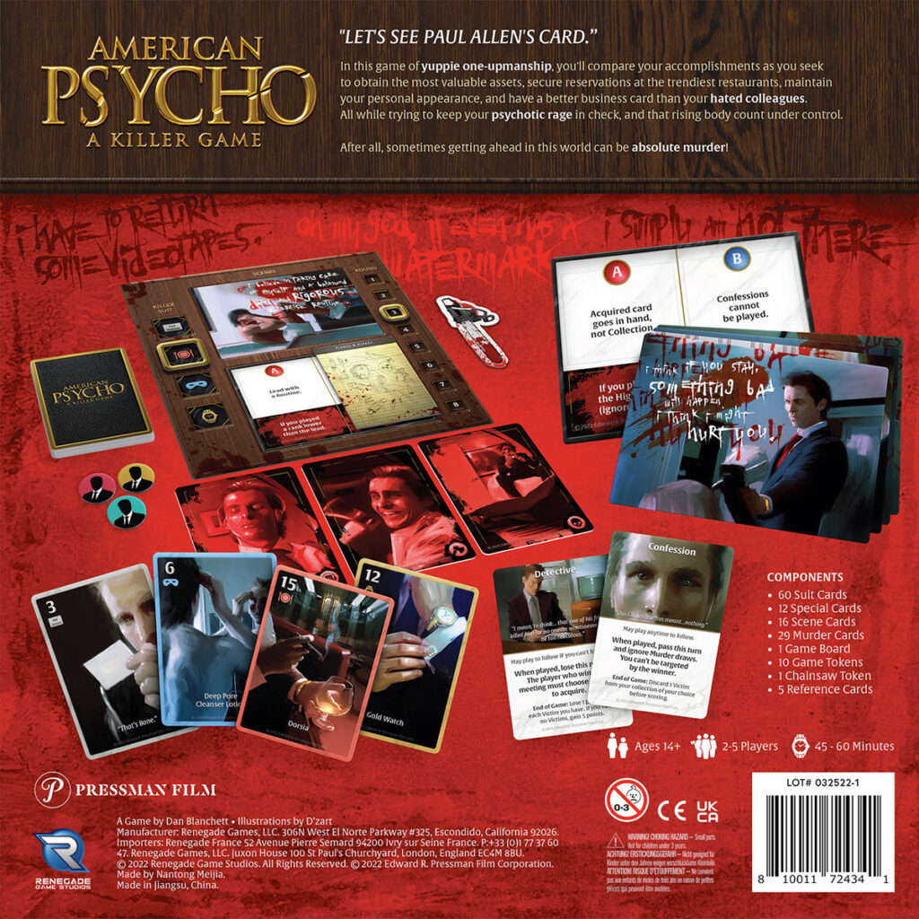 Jogo do Filme Psicopata Americano com Christian Bale « Blog de Brinquedo