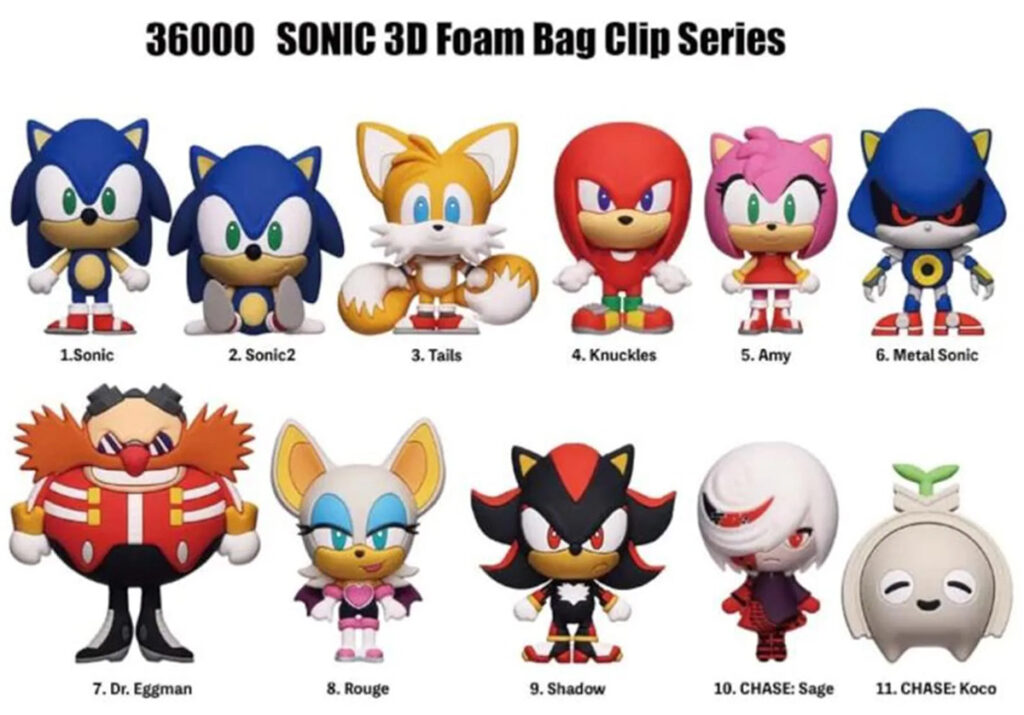 Chaveiros Sonic the Hedgehog 3D Figural Bag Clips (Sega) « Blog de ...