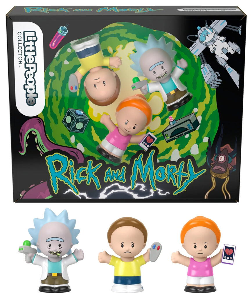 Bonecos Little People Collector Rick and Morty com Rick Sanchez, Morty ...
