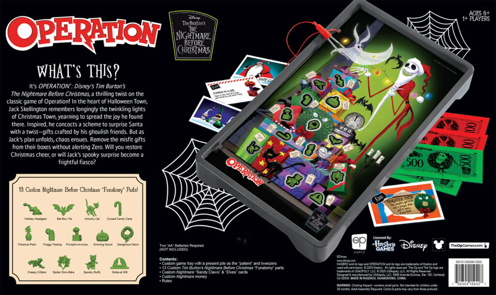 Jogo Operação Jack Skellington com Presentes de Natal Assustadores (The ...